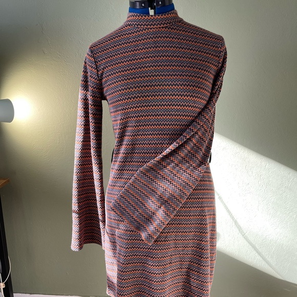 Zara | Dresses | Retro 7s 60s Style Zigzag Dress Zara Medium | Poshmark